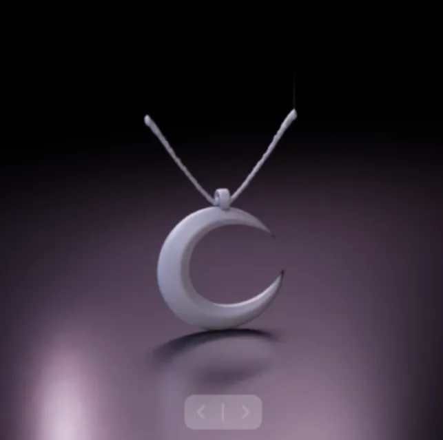 Elegant Moon Shape Necklace by Pocahontas - MakerWorld