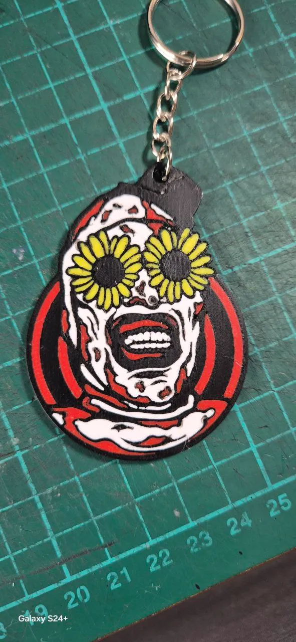 Art the clown terrifier sunflower smile keychain by Mon3dCreative ...