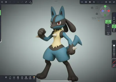 Pokémon - Lucario (Color-separated assembly) Lucario Pokémon - Free 3D ...