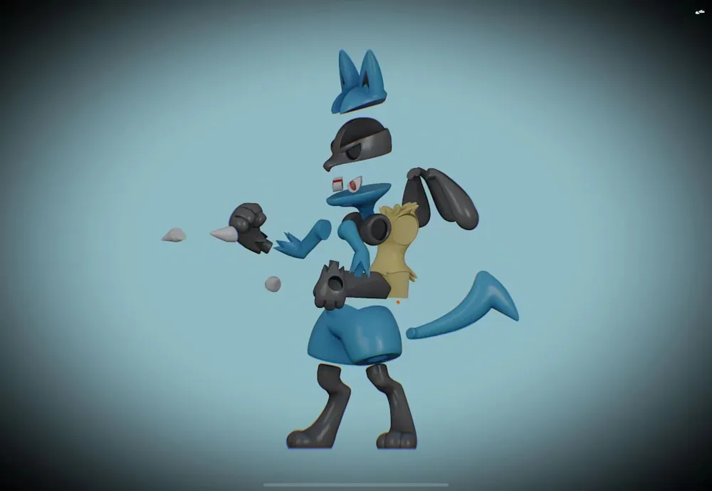 Pokémon - Lucario (Color-separated assembly) Lucario Pokémon by 手残的Leo ...