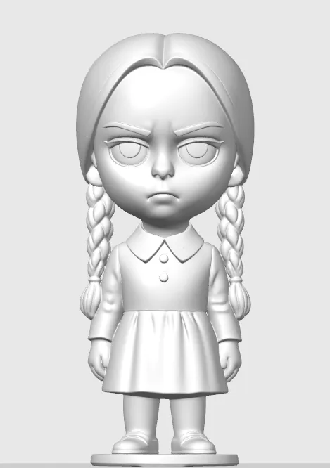 Wednesday Addams – Mini Figur - Free 3D Print Model - MakerWorld