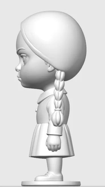 Wednesday Addams – Mini Figur - Free 3D Print Model - MakerWorld