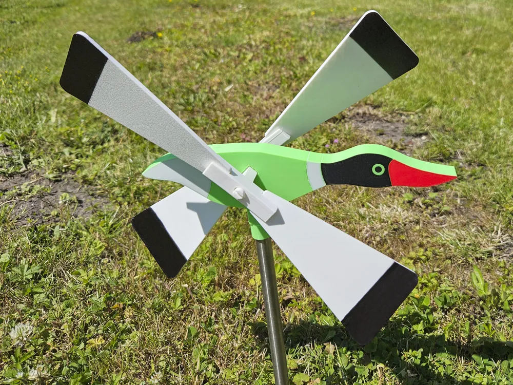 Garden Duck Wind Spinner – Two Mounting Versions - Free 3D Print Model ...