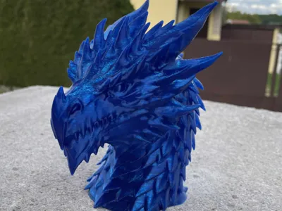 3d printed dragon head - MakerWorld