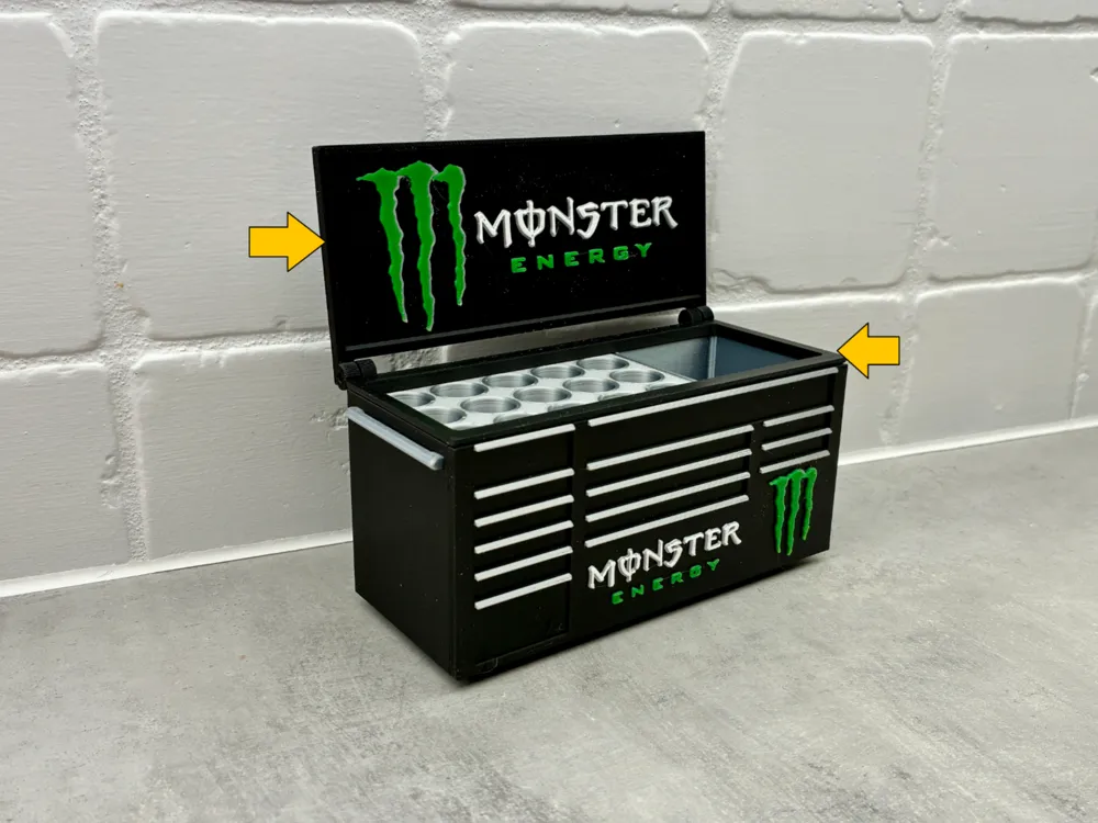 Lid - Monster Inspired Toolbox desk organizer pen - Free 3D Print Model ...