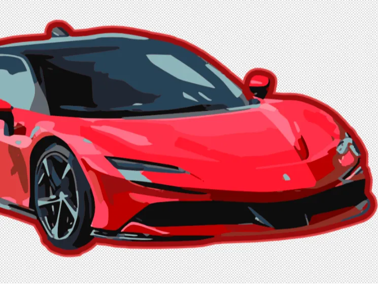 Ferrari 2D - Free 3D Print Model - MakerWorld