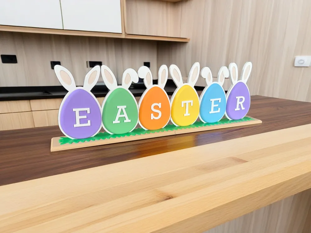 The Bunny Lineup Easter Sign by Colonel Cufflink - MakerWorld