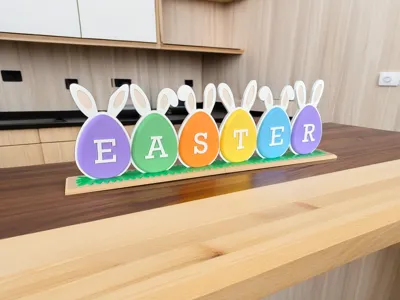 The Bunny Lineup Easter Sign by Colonel Cufflink - MakerWorld