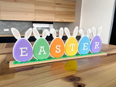The Bunny Lineup Easter Sign by Colonel Cufflink - MakerWorld