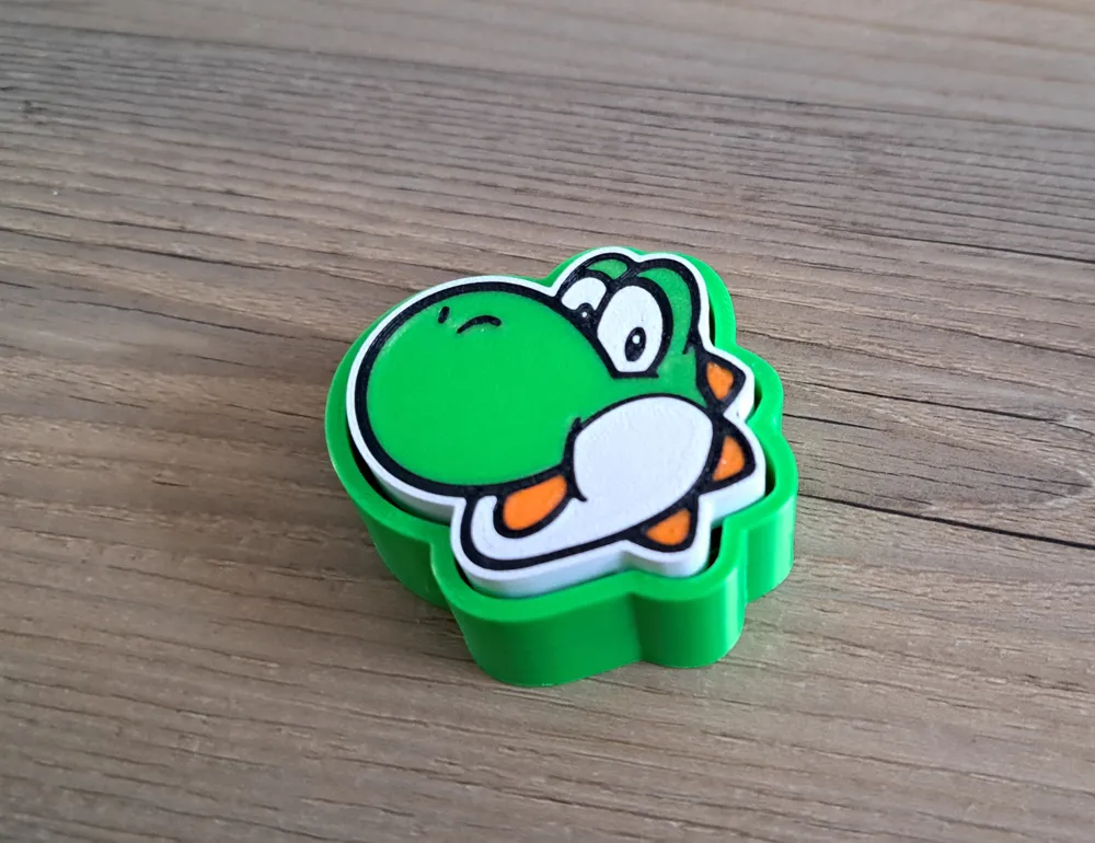 Cool Super Mario Yoshi fidget clicker toy by creachick3d MakerWorld: Download Free 3D Models