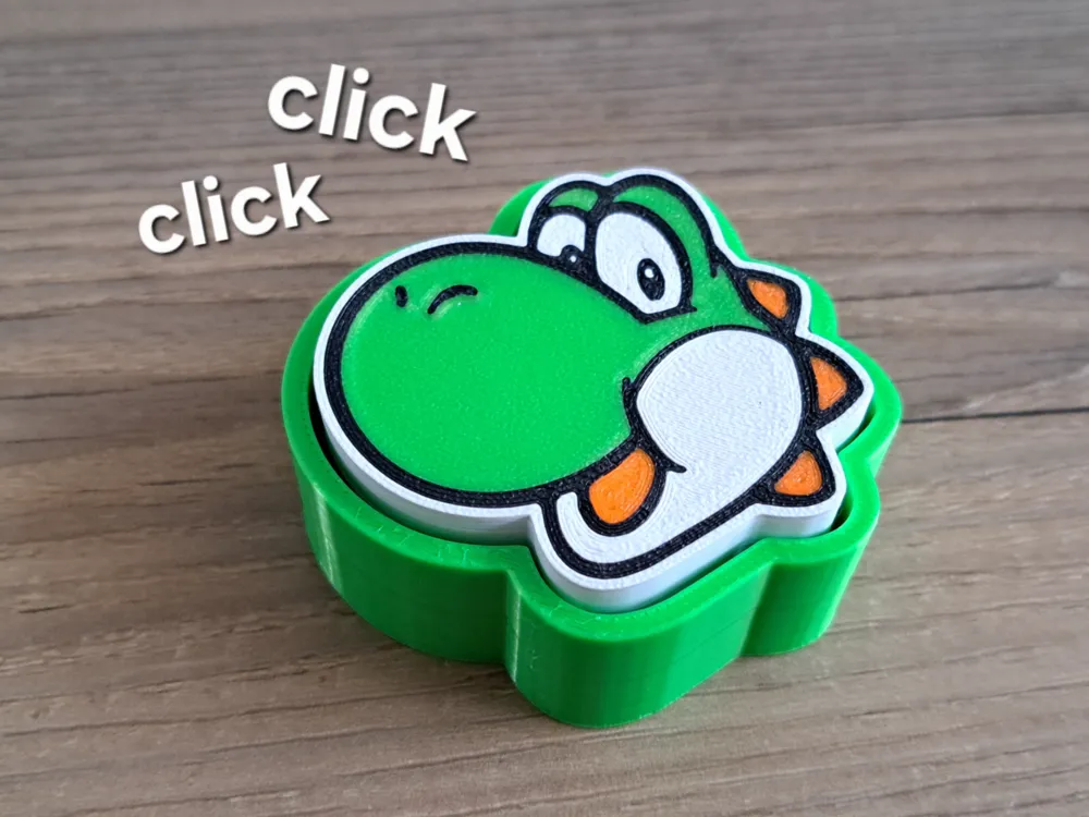 Cool Super Mario Yoshi fidget clicker toy - Free 3D Print Model - MakerWorld