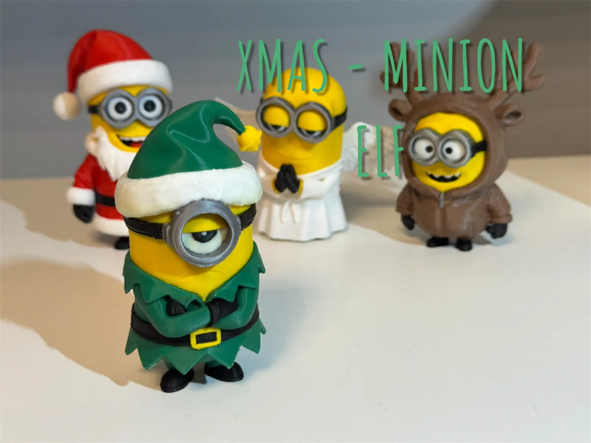 Stuart el Minion elfo gruñón de Navidad por baumgart05 MakerWorld: Descarga Modelos 3D Gratuitos