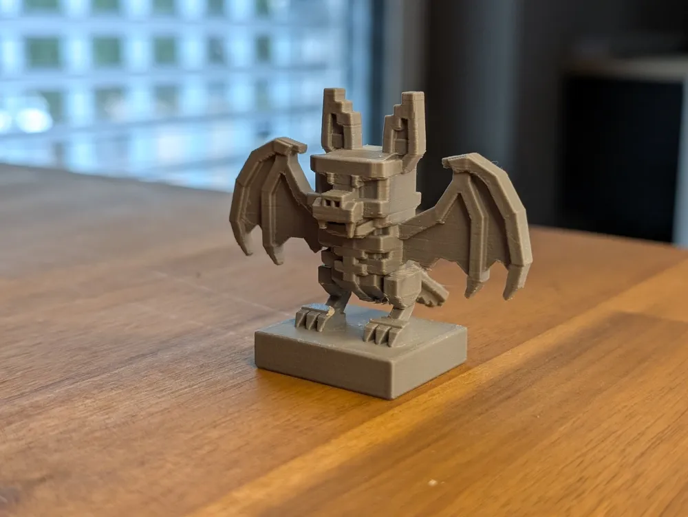 Voxel Gargoyle Statue – Gothic Pixel Figure - Free 3D Print Model ...