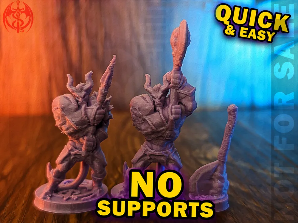 Supportless Barberian Tiefling - FDM Optimized DND by Nozzleborn Foundry MakerWorld: Download ...
