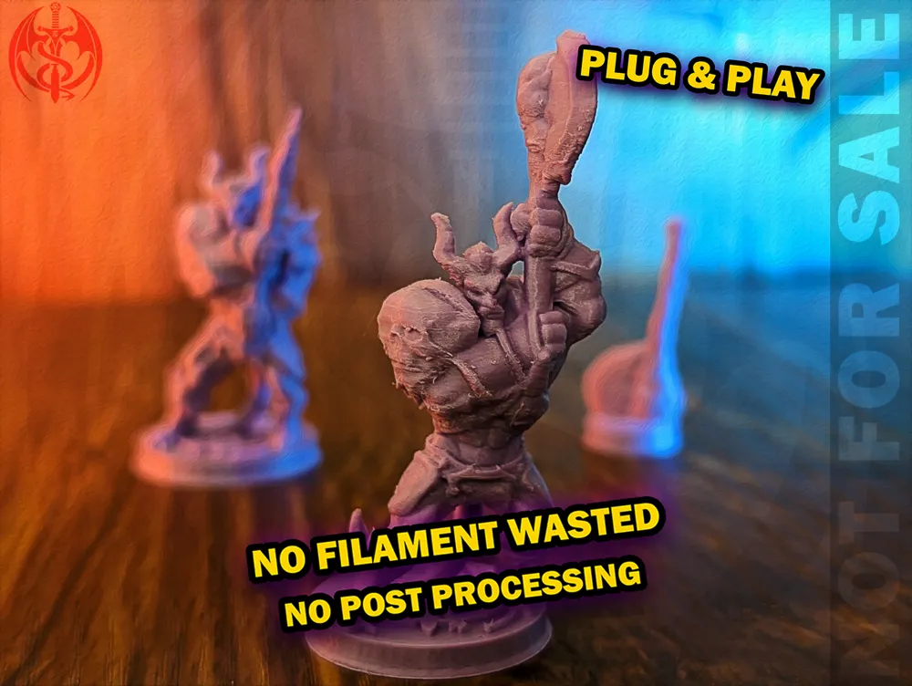 Supportless Barberian Tiefling - FDM Optimized DND by Nozzleborn ...