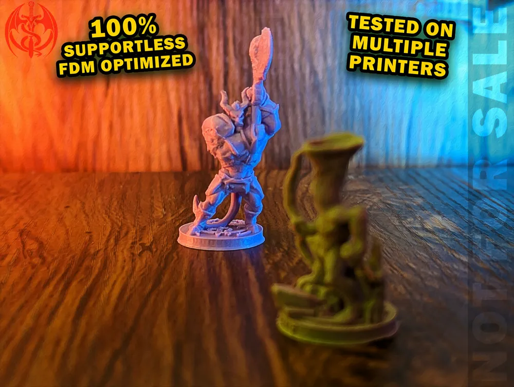 Supportless Barberian Tiefling - FDM Optimized DND by Nozzleborn Foundry MakerWorld: Download ...