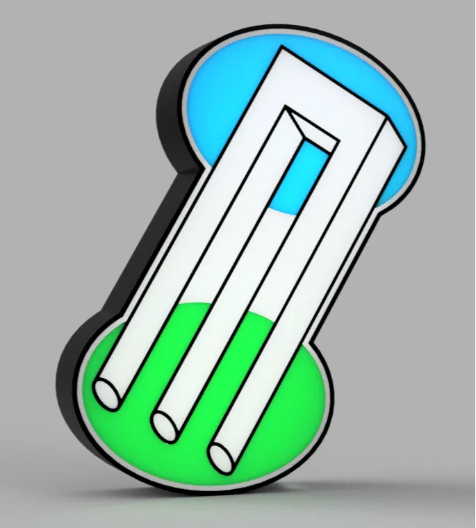 Optical Illusion - Impossible Trident LED Lamp by BeeTee 3D - MakerWorld