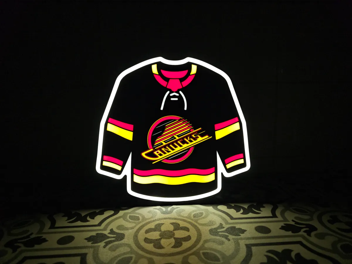 Canucks Flying Skate Jersey LED Lightbox Sign - Free 3D Print Model ...