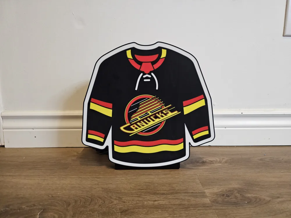 Canucks Flying Skate Jersey LED Lightbox Sign - Free 3D Print Model ...