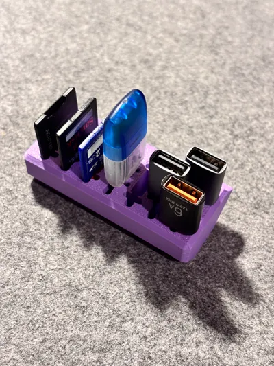Skadis USB Stick and SD Card Holder Remixed by BlocMob - MakerWorld