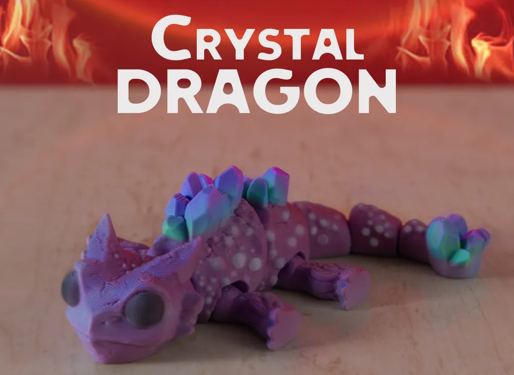 Articulated Crystal Dragon - Free 3D Print Model - MakerWorld