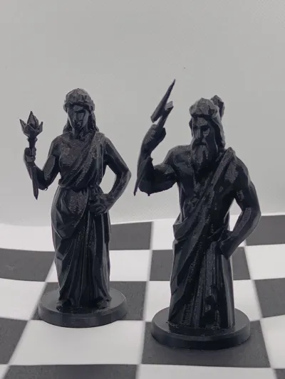 Greek Mythology Chess Set – Gods & Myths in 3D by Rajonex MakerWorld ...