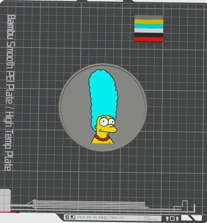 Marge Simpson Drinks Coaster by fillodonnell - MakerWorld