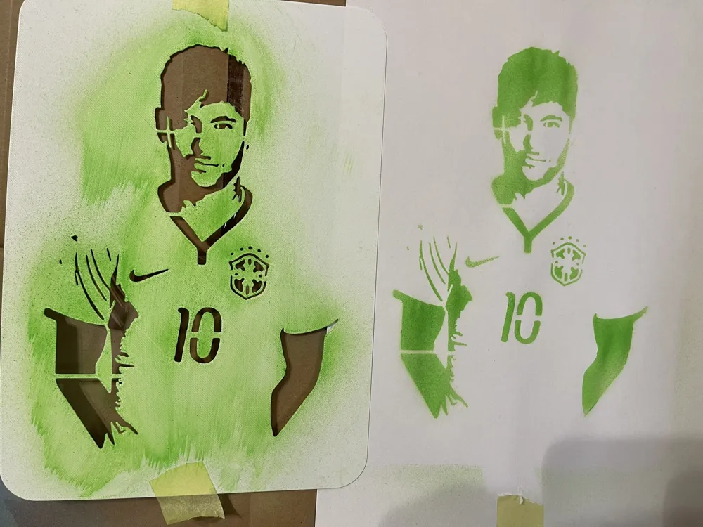 Neymar Jr 3x Stencil By Ideat0mmakerworld Download Free 3d Models
