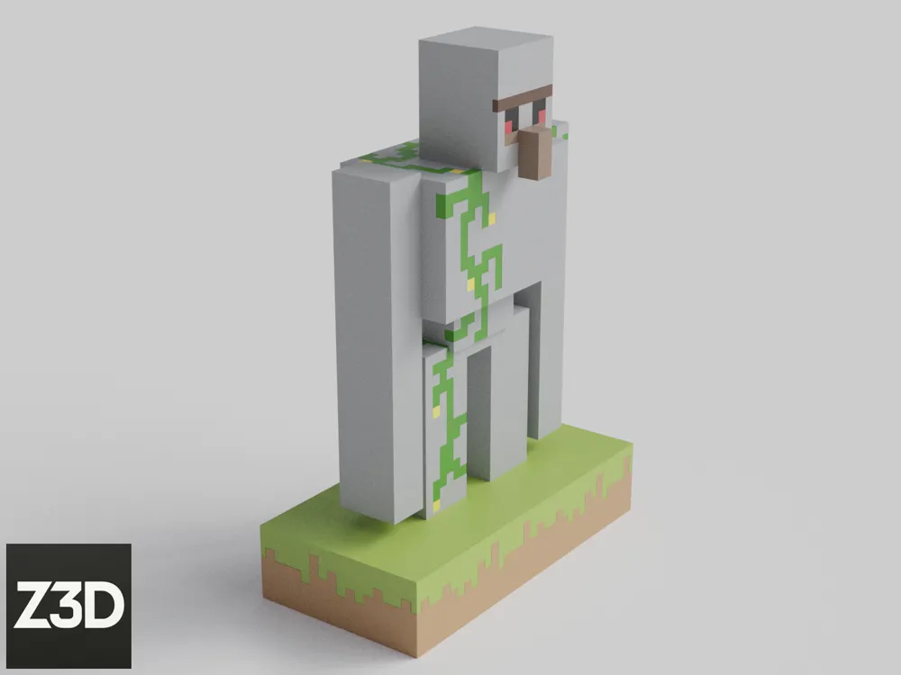 Minecraft Iron Golem (AMS Optional) - Free 3D Print Model - MakerWorld