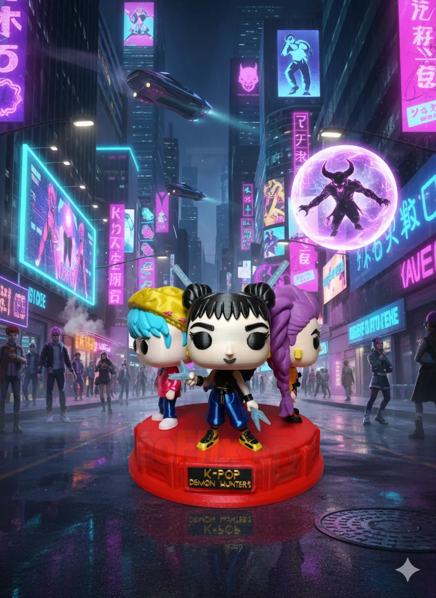 Socle K-Pop Demon Hunters + Tigre Depry by Neoflix3d MakerWorld ...