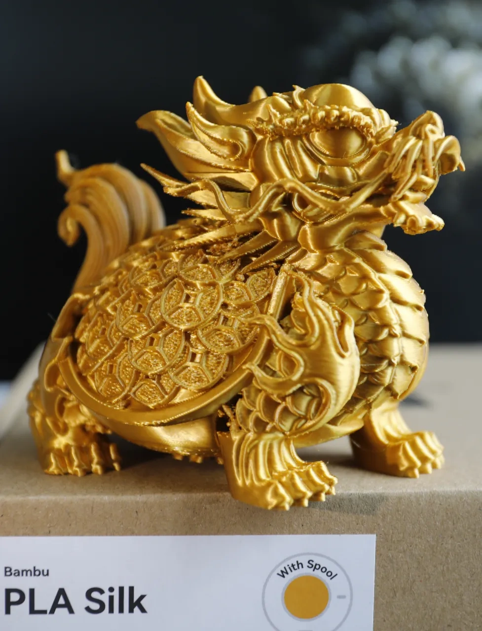 Wealthy and Powerful Dragon Turtle Fengshui National Tide Ornament by ...