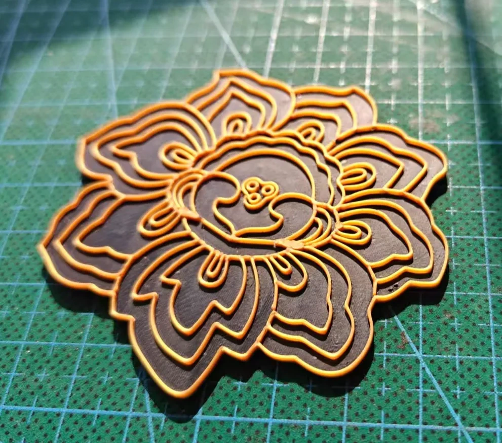 Cloisonné Enamel Tea Flower Pattern by 无心汤圆 - MakerWorld