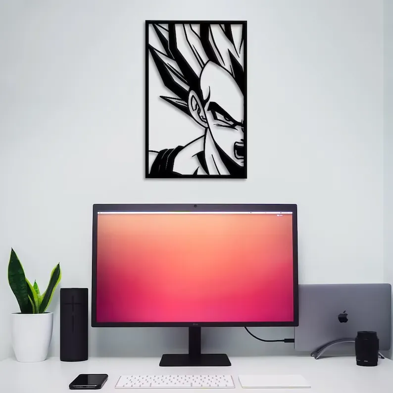 2d wall-art - Son Goku - Free 3D Print Model - MakerWorld