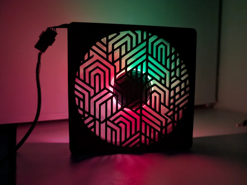 120mm Hex Circuit Fan Grill - Free 3D Print Model - MakerWorld