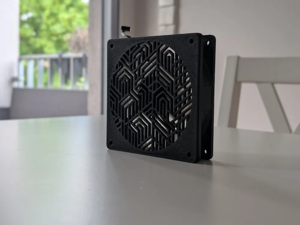 120mm Hex Circuit Fan Grill - Free 3D Print Model - MakerWorld