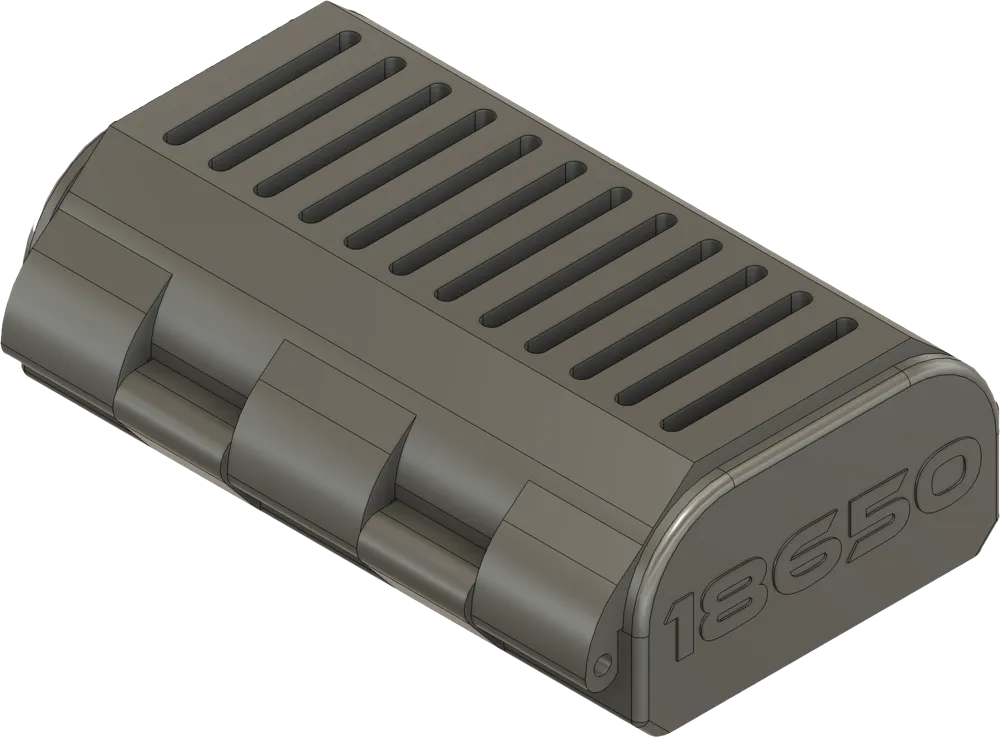 Li-ion 18650 battery boxes Remixed by Hellraiser MakerWorld: Download ...