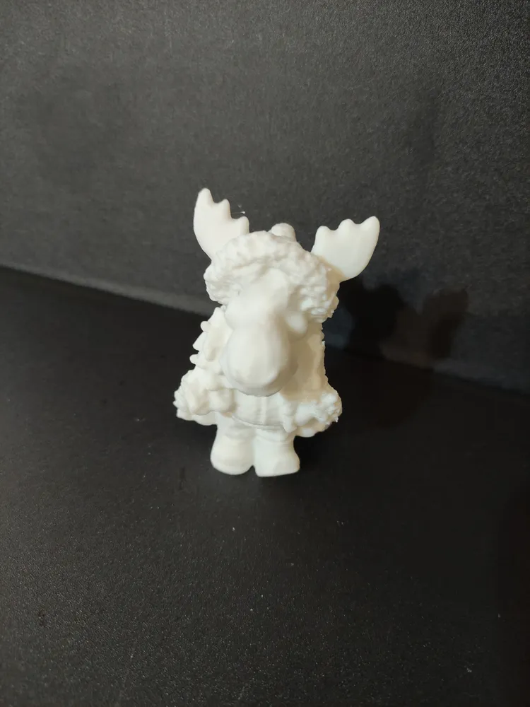 Christmas Moose with Antlers in a fur coat - Free 3D Print Model ...
