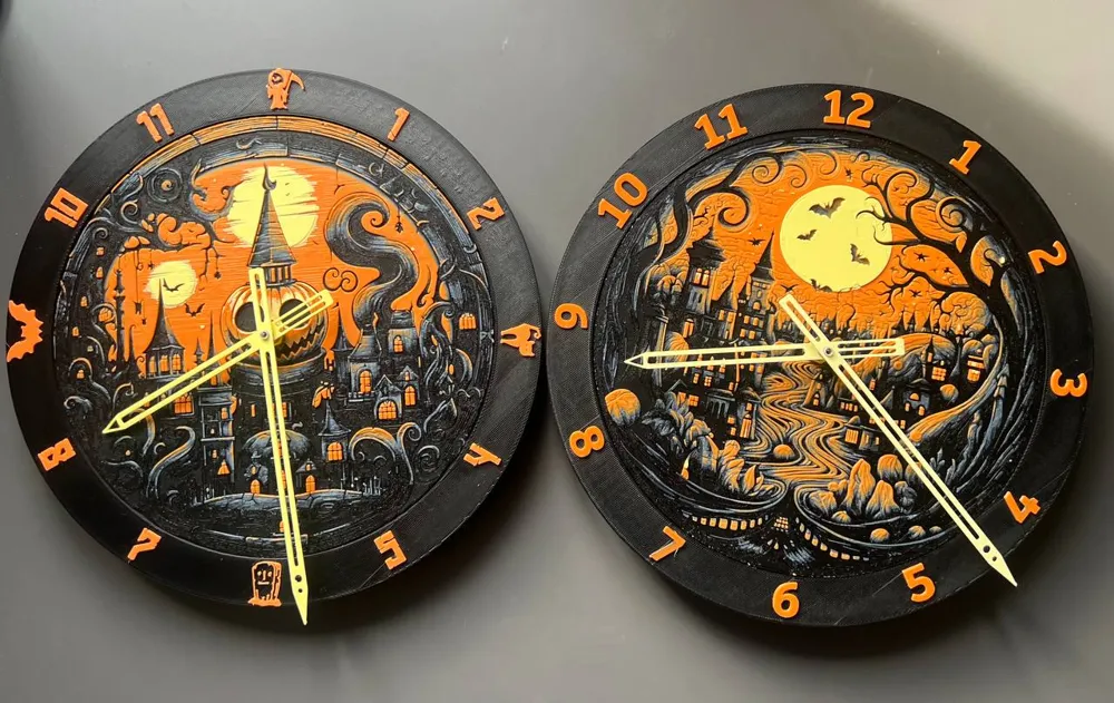 Halloween Wall Clocks [multiple options] by DonMatis - MakerWorld