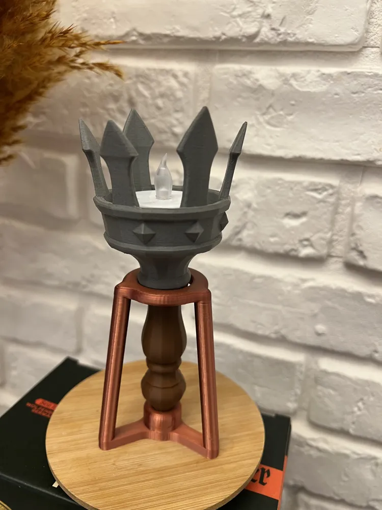 Medieval Tabletop Torch - Free 3D Print Model - MakerWorld