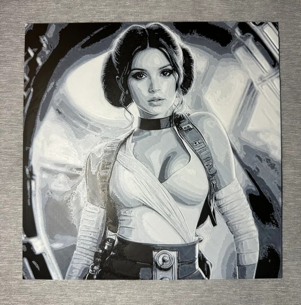 Princess Leia Hueforge by Hey Ben MakerWorld: Download Free 3D Models