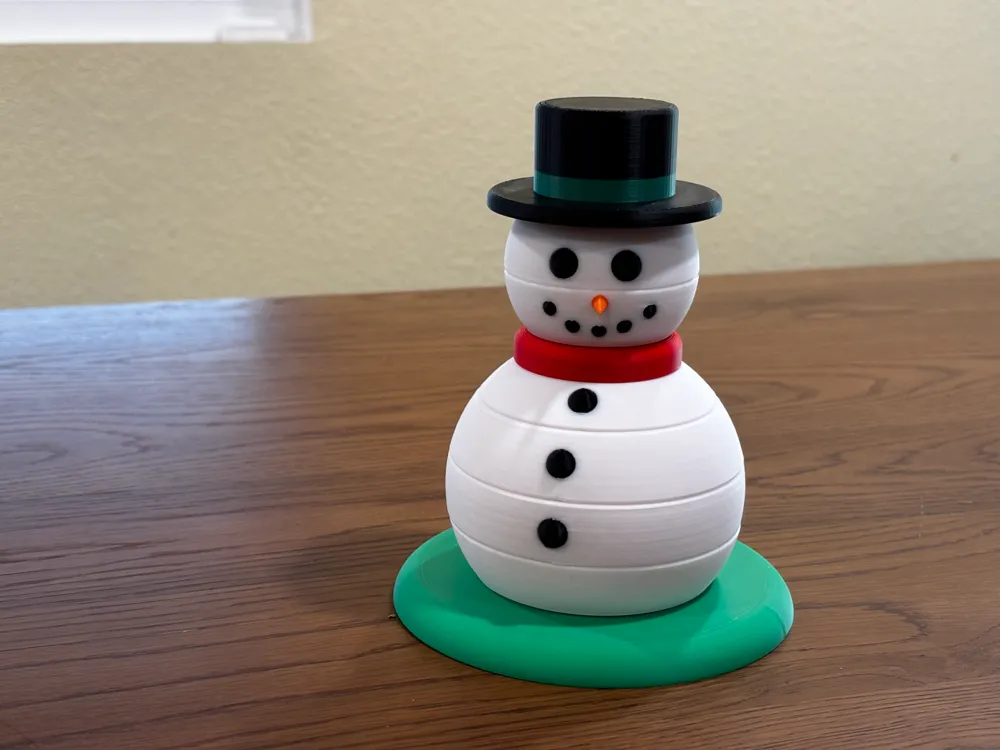 Spinning Snowman Children's Toy | Fine Motor - Free 3D Print Model ...