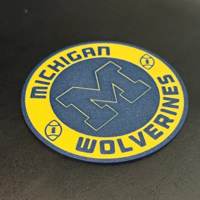 Michigan Wolverines Coaster 2mm by Dubri Designs - MakerWorld