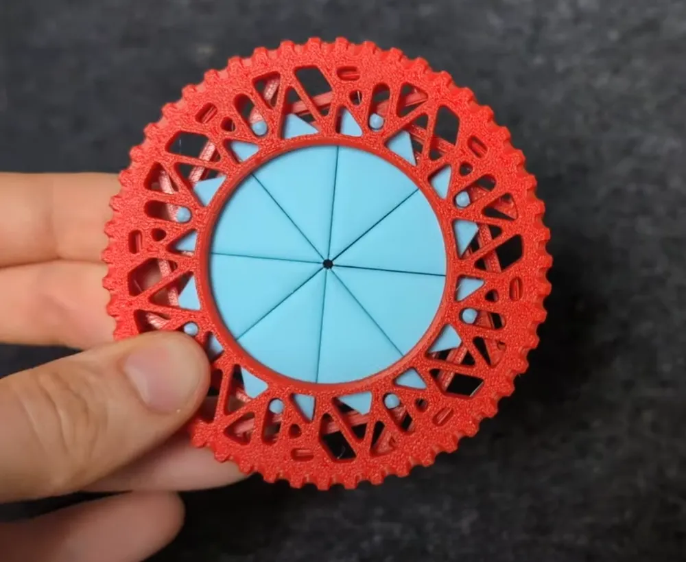 Fidget Iris - 8 Sliders Snapfit - Free 3D Print Model - MakerWorld