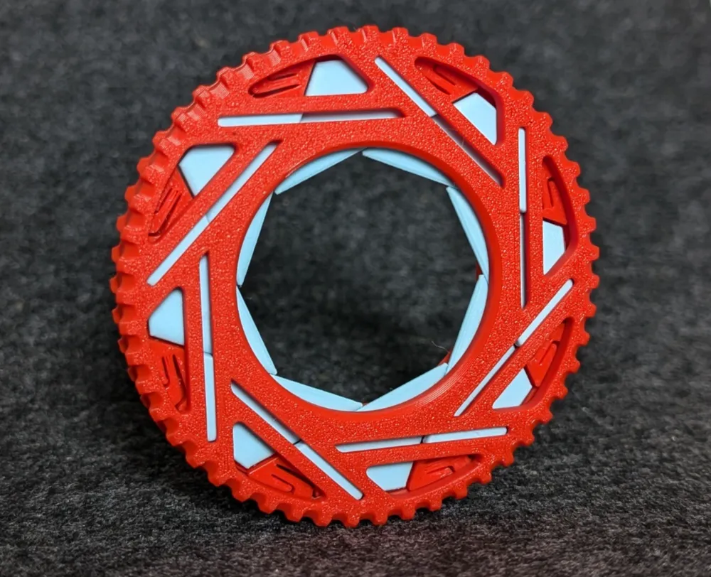 Fidget Iris - 8 Sliders Snapfit by Kaburuk MakerWorld: Download Free 3D Models