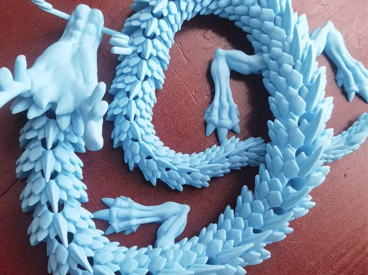 90CM Five-Clawed Golden Dragon, Articulated Jaws, Reinforced Horns, and ...