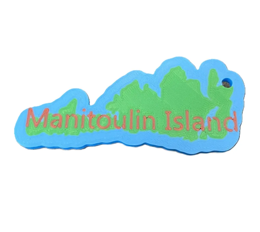 Manitoulin Island Keychain - Free 3D Print Model - MakerWorld