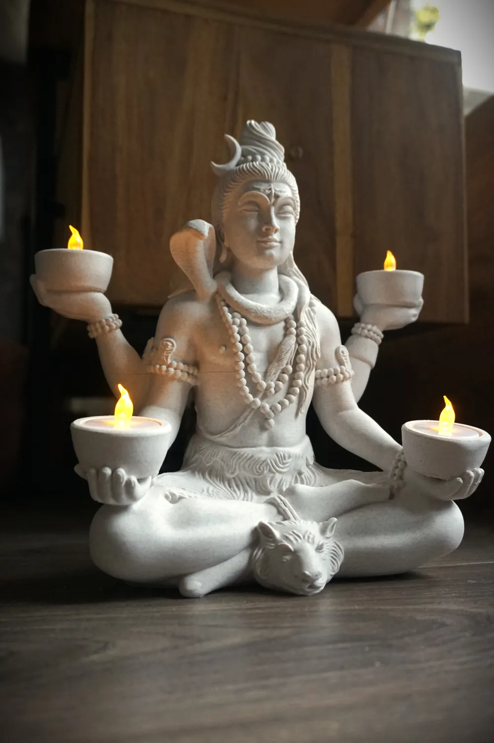 Shiva Tealight Holder Statue - Free 3D Print Model - MakerWorld