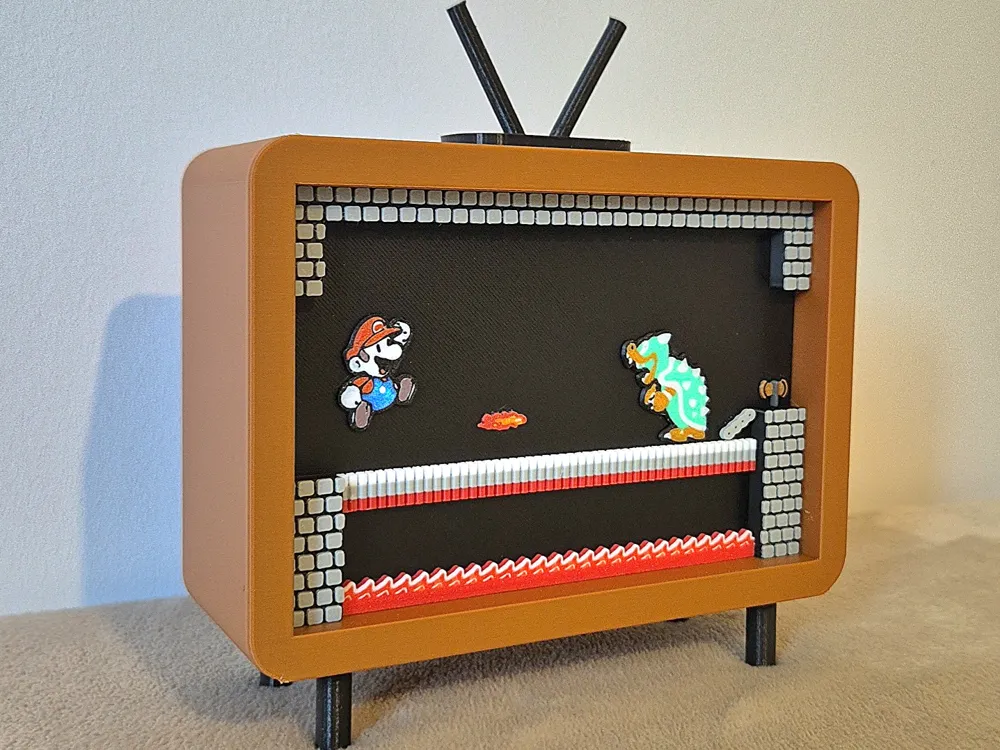 Super Mario Bros Castelo do Bowser / Televisão Retrô - Modelo gratuito ...