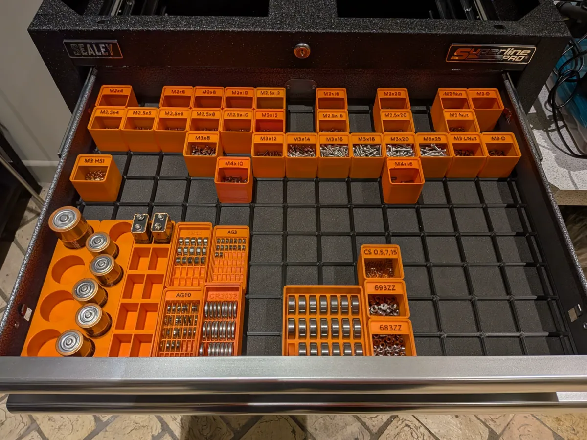 Gridfinity base for Sealey Modular Drawer Cabinet by Andy MakerWorld: Download Free 3D Models