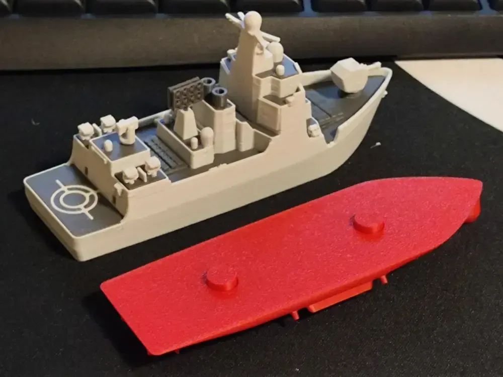 052D Destroyer Cub Glue-Free Assembly Toy by redghost13 MakerWorld: Download Free 3D Models